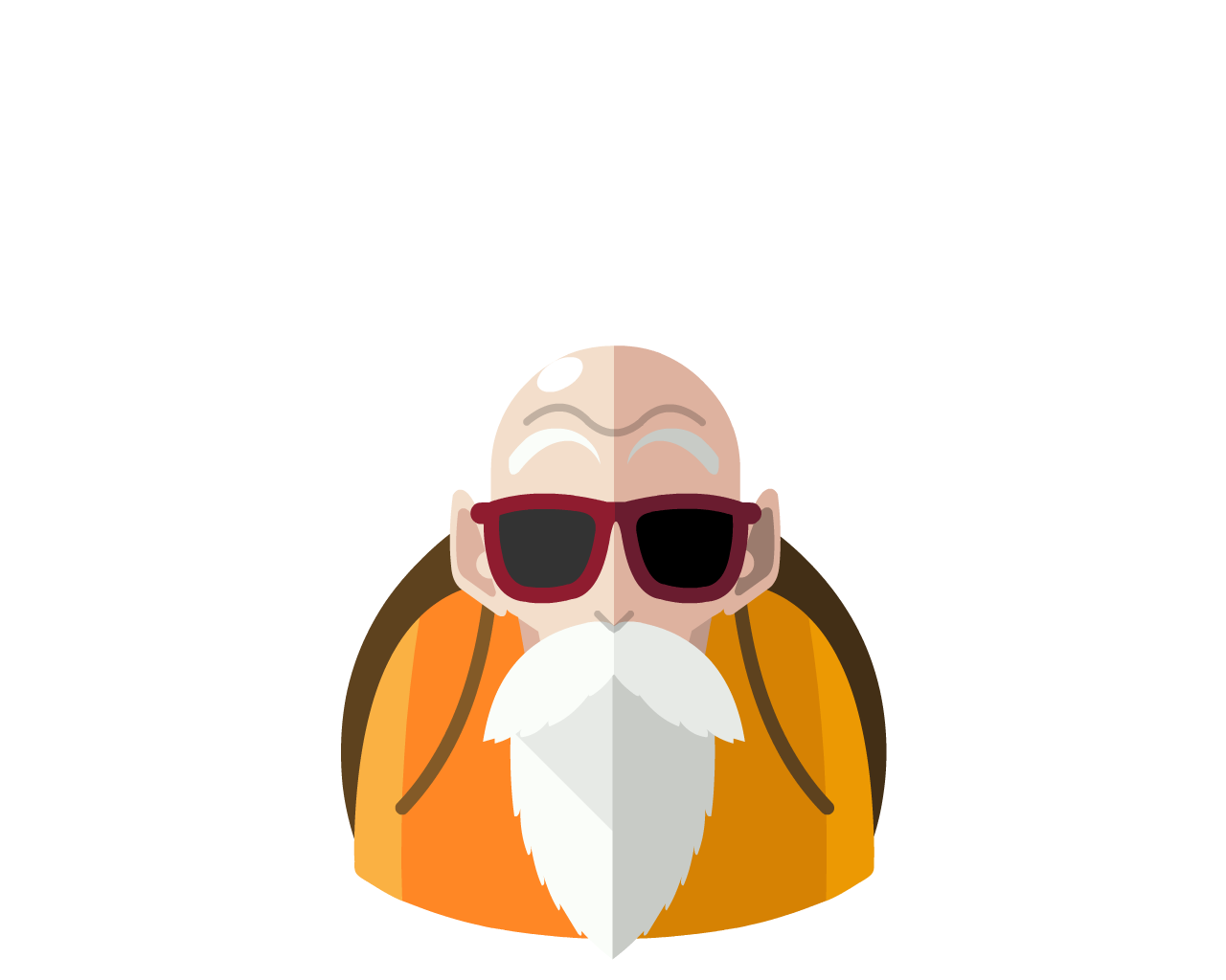 Dragon Ball’s Master Roshi Flat Icon & Avatar • Yoolk • Digital Ninja