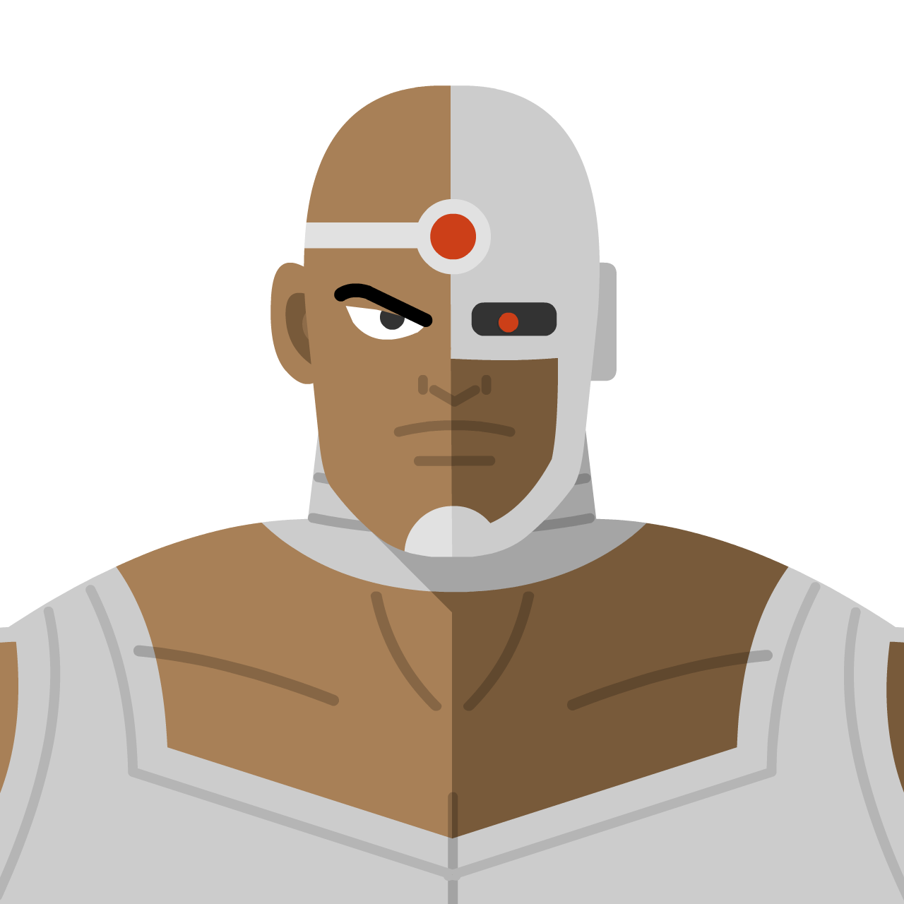 DC's Cyborg Flat Icon & Avatar • Yoolk • Digital Ninja