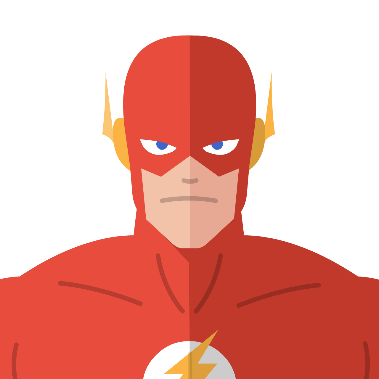 DC's Flash Flat Icon & Avatar • Yoolk • Digital Ninja