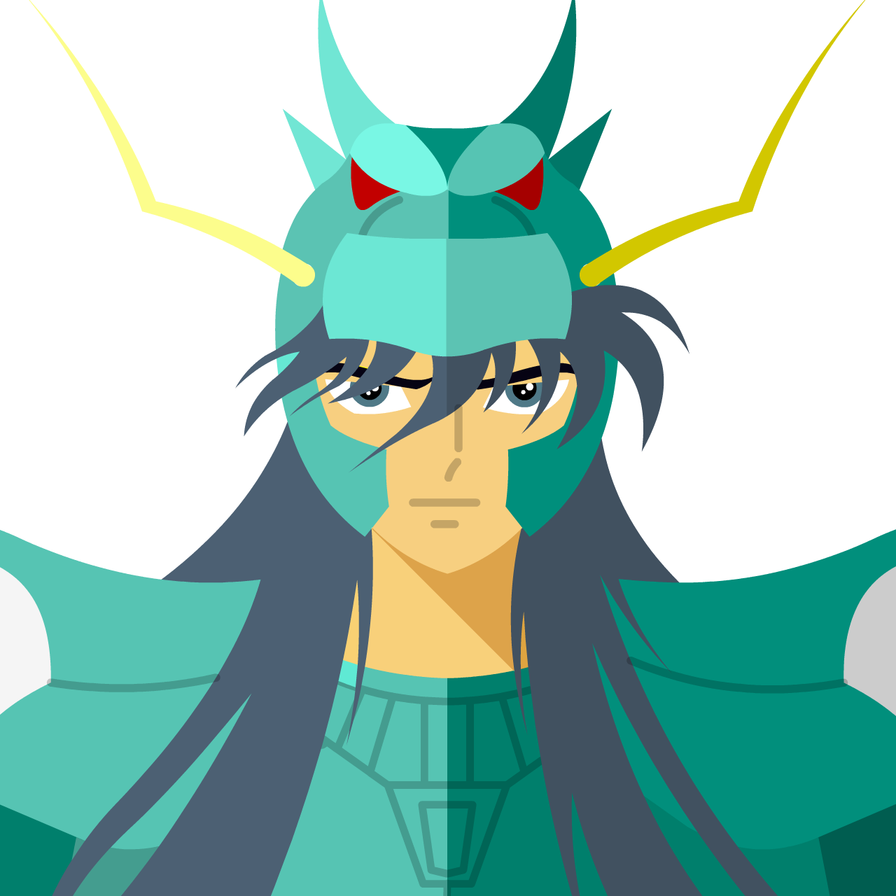 Saint Seiya’s Dragon Flat Icon & Avatar • Yoolk • Digital Ninja
