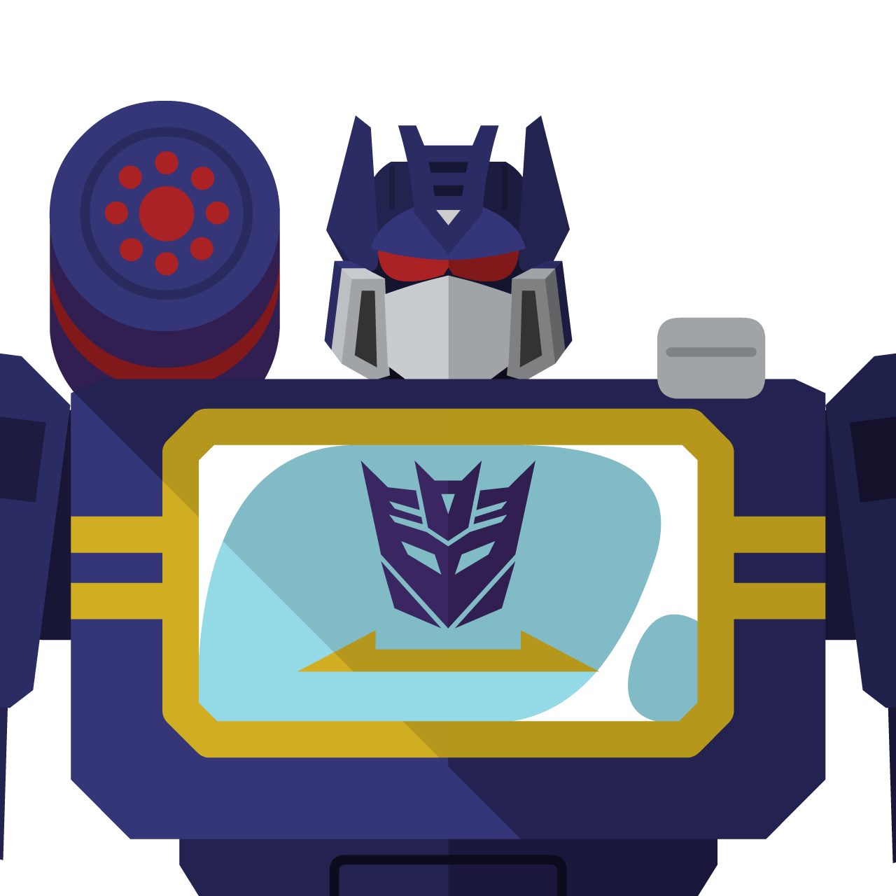 Transformers Soundwave Flat Icon & Avatar • Yoolk • Digital Ninja