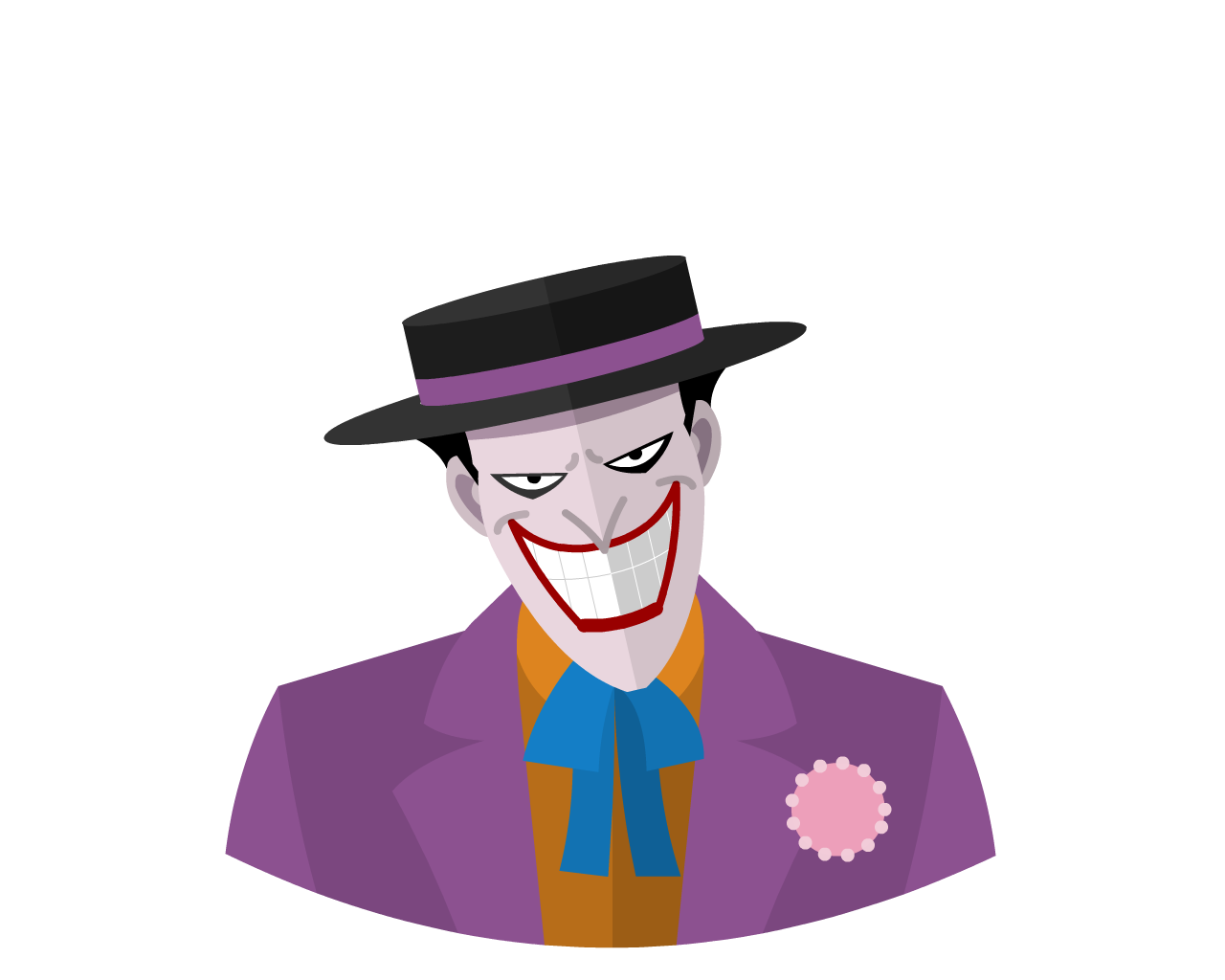 DC's Joker Flat Icon & Avatar • Yoolk • Digital Ninja