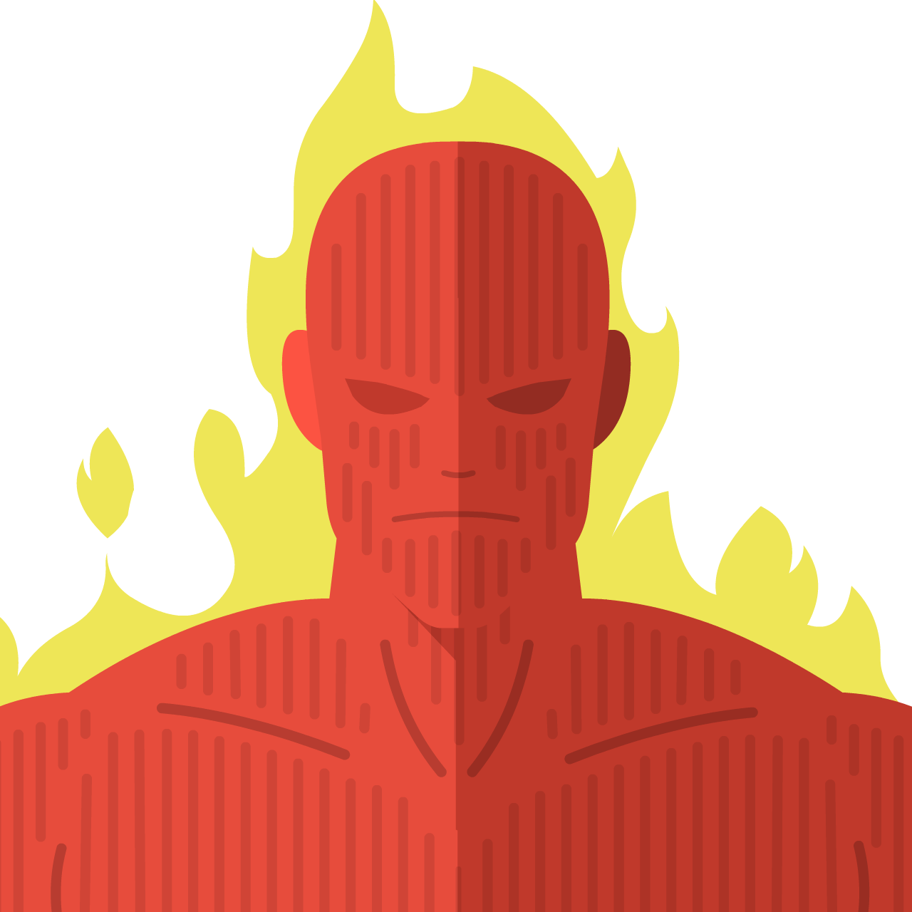 Marvel’s Human Torch Flat Icon & Avatar • Yoolk • Digital Ninja