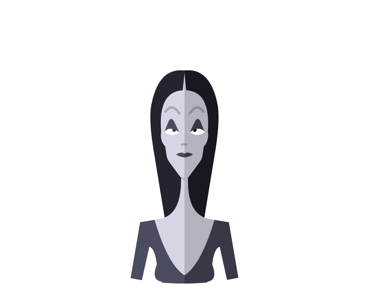 Morticia Addams Family Flat Icon & Avatar • Yoolk • Digital Ninja