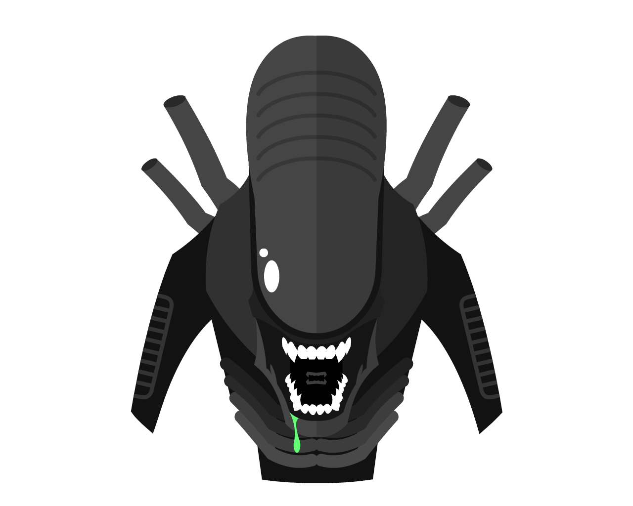 Alien's Xenomorph flat icon & avatar • Yoolk • Digital Ninja
