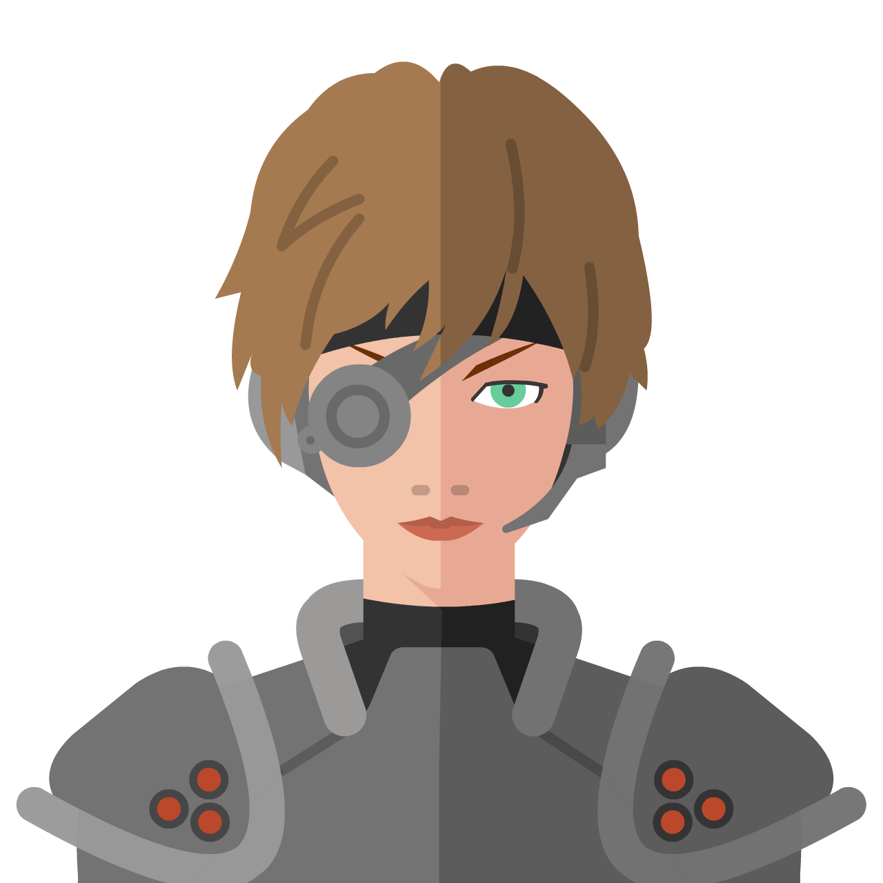 Appleseed's Deunan flat icon • Yoolk • Digital Ninja