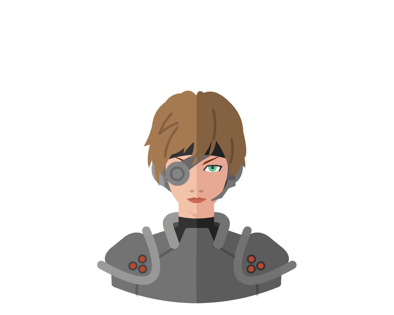 Appleseed's Deunan flat icon • Yoolk • Digital Ninja