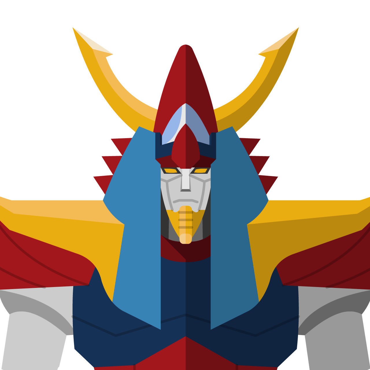 Brave Raideen flat icon & avatar • Yoolk • Digital Ninja