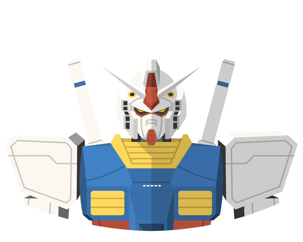 Gundam’s RX78-2 Flat Icon & Avatar • Yoolk • Digital Ninja