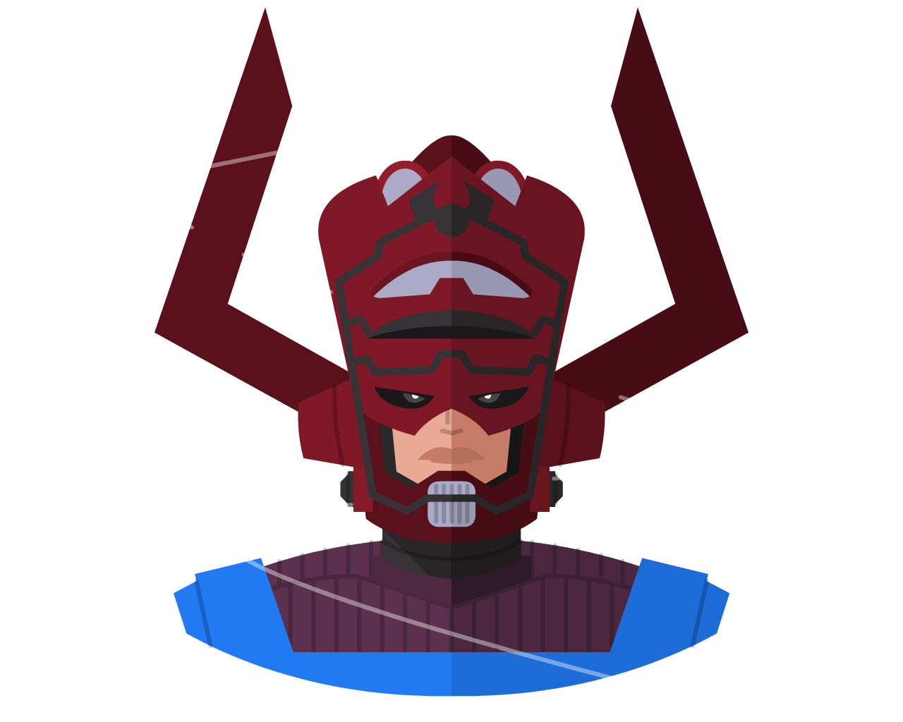 Marvel’s Galactus (Surfer Ver.) Flat Icon & Avatar • Yoolk • Digital Ninja