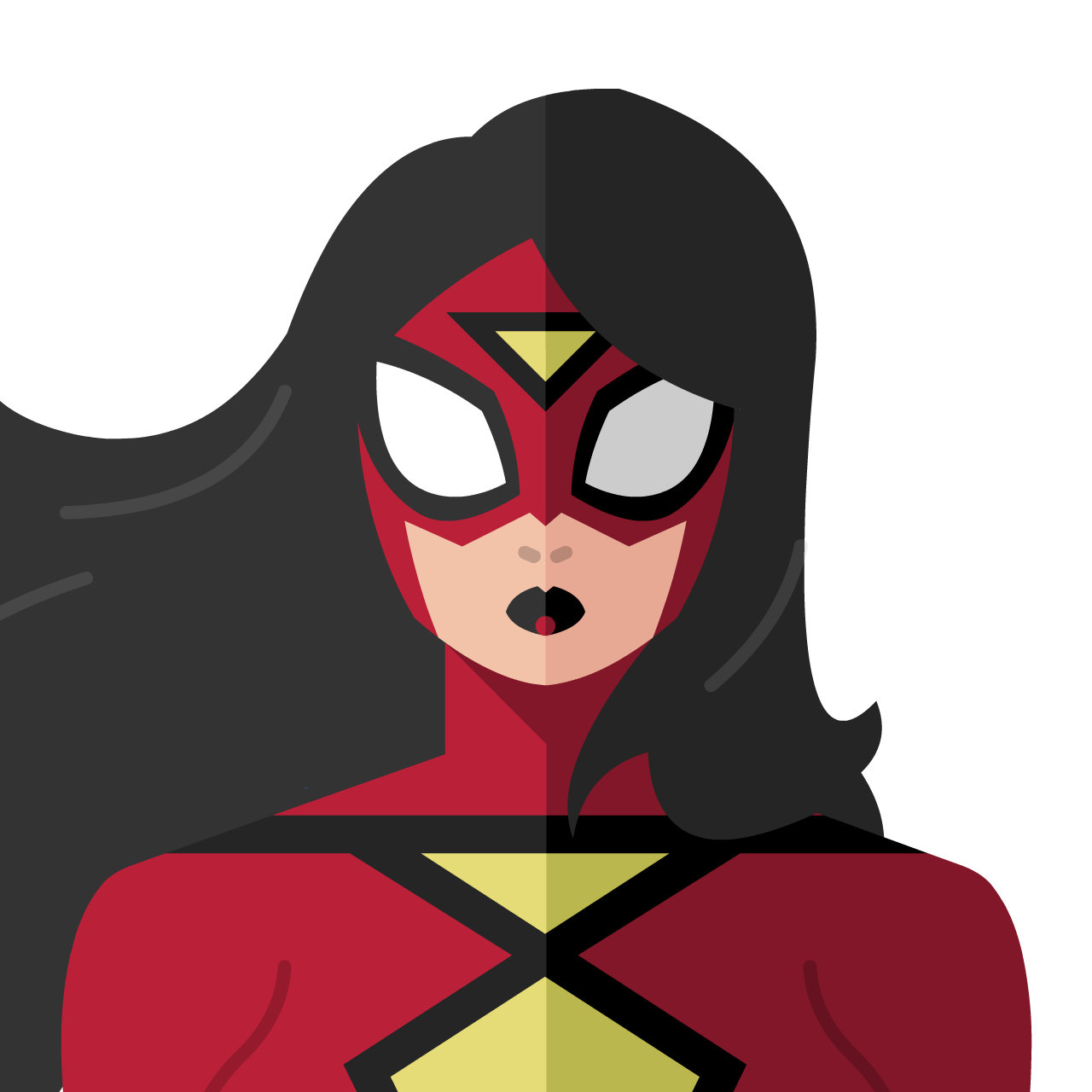 Marvel’s Spider-woman Flat Icon & Avatar • Yoolk • Digital Ninja