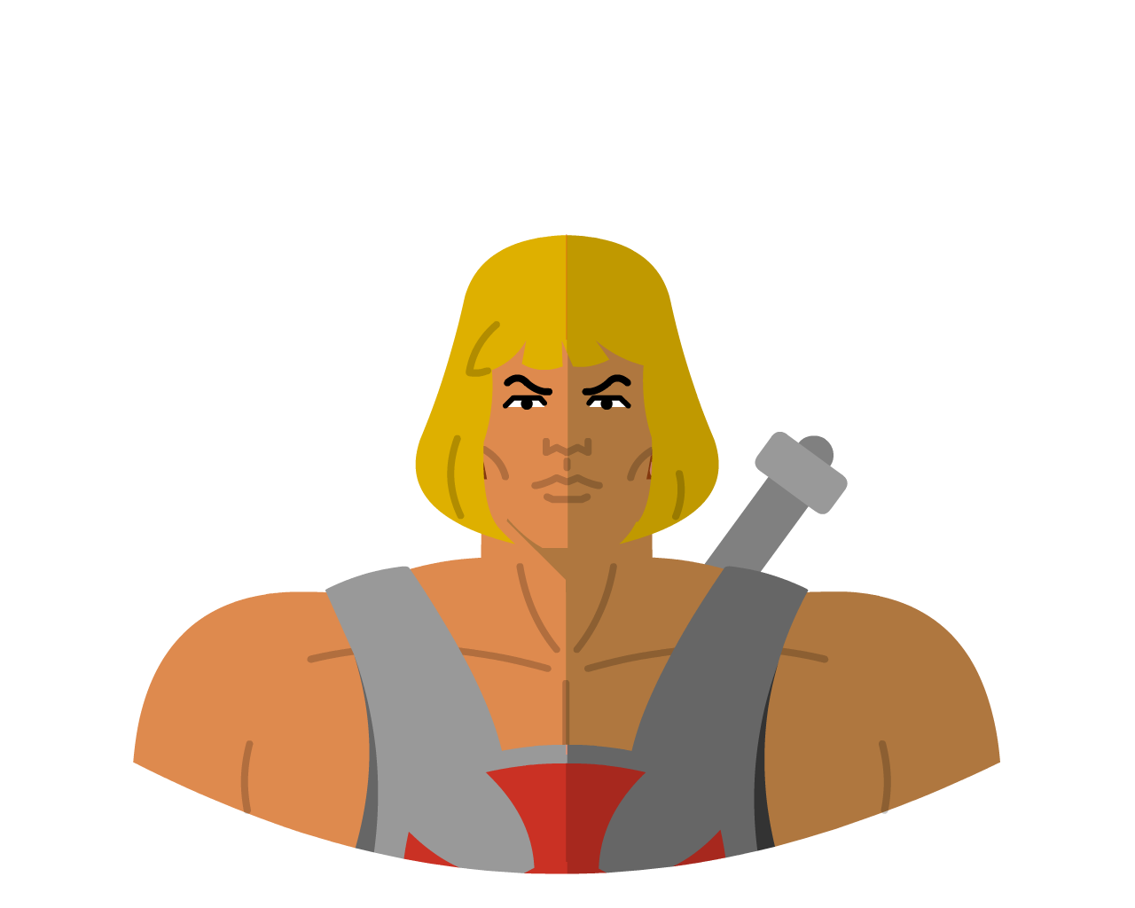 MOTU He-man Flat Icon & Avatar • Yoolk • Digital Ninja