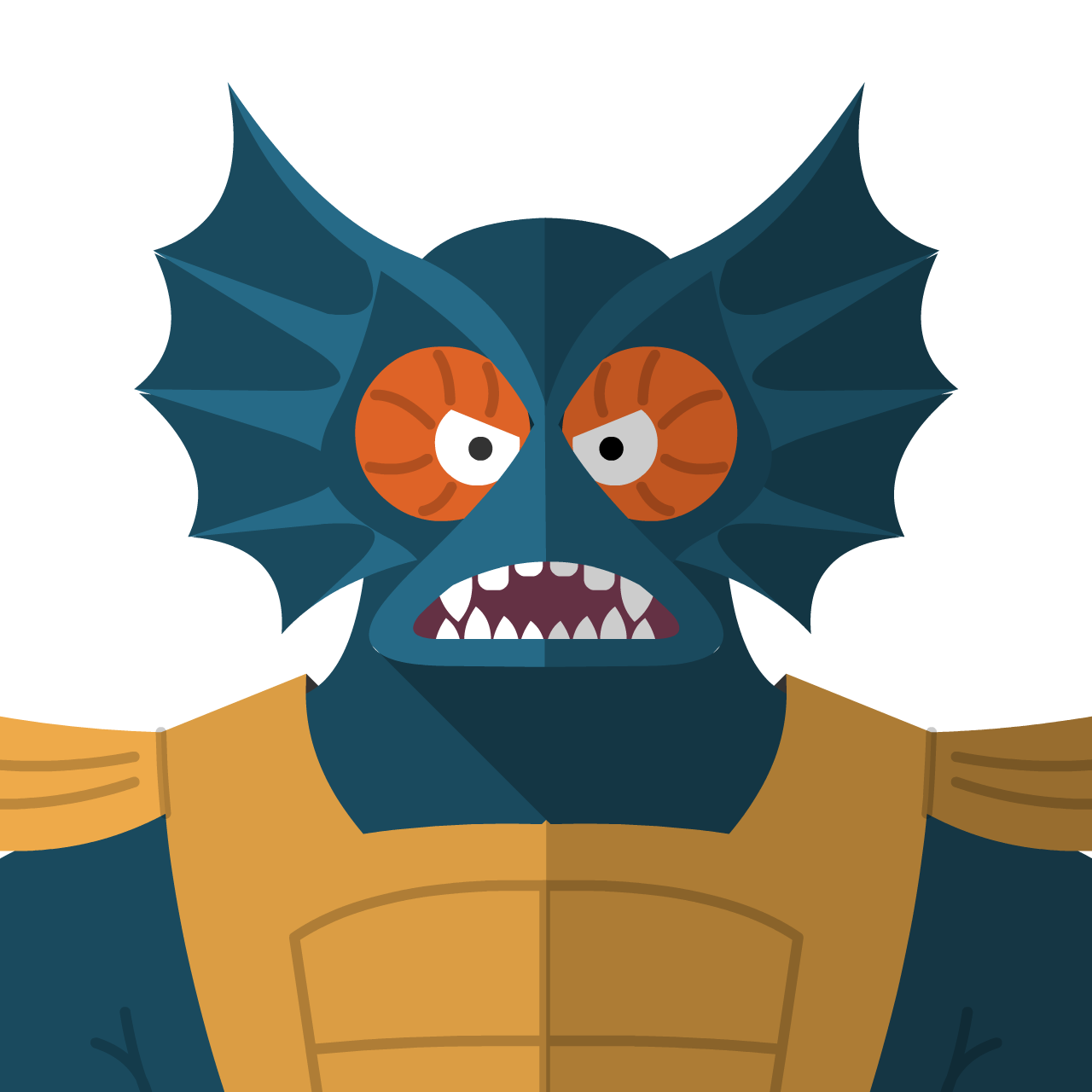 MOTU Merman Flat Icon & Avatar • Yoolk • Digital Ninja