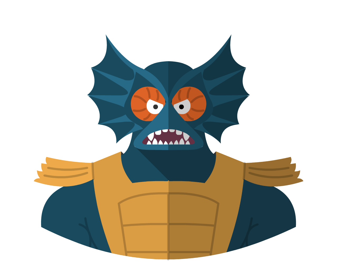 MOTU Merman Flat Icon & Avatar • Yoolk • Digital Ninja