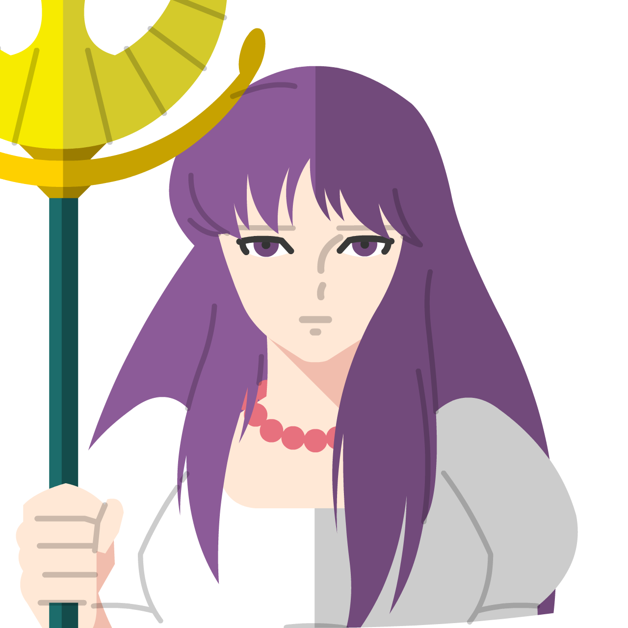 Saint Seiya’s Athena Flat Icon & Avatar • Yoolk • Digital Ninja