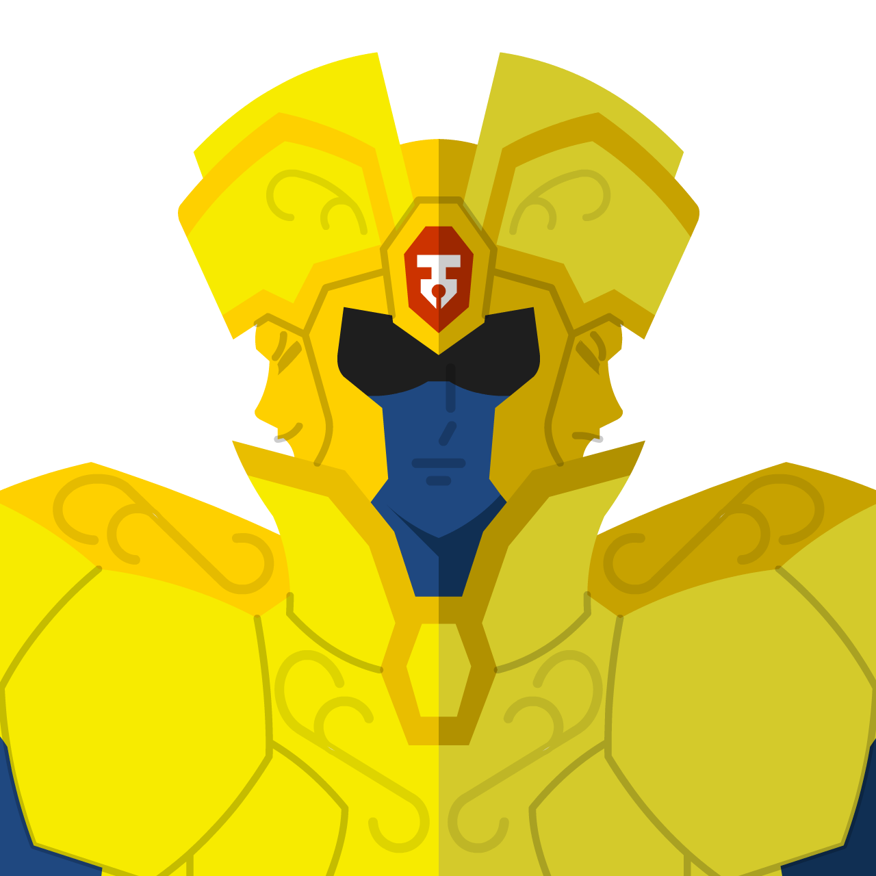 Saint Seiya’s Gemini Cloth Flat Icon & Avatar • Yoolk • Digital Ninja