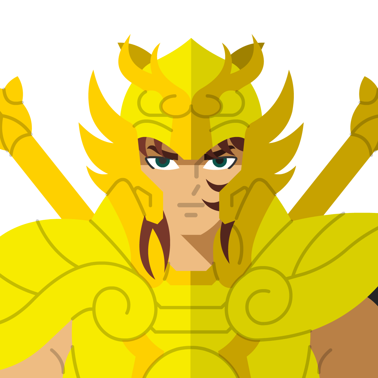 Saint Seiya’s Libra Flat Icon & Avatar • Yoolk • Digital Ninja