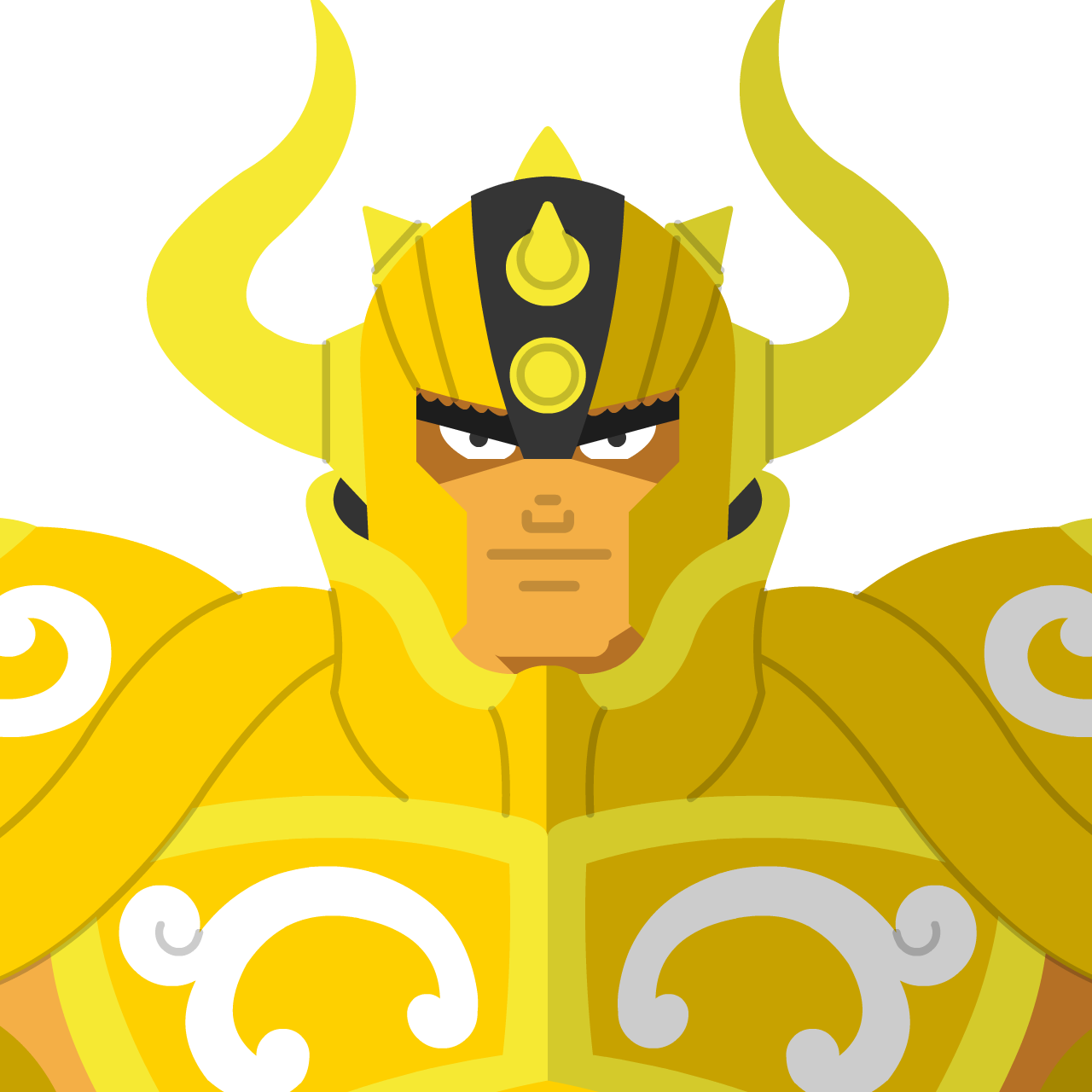 Saint Seiya’s Taurus Flat Icon & Avatar • Yoolk • Digital Ninja