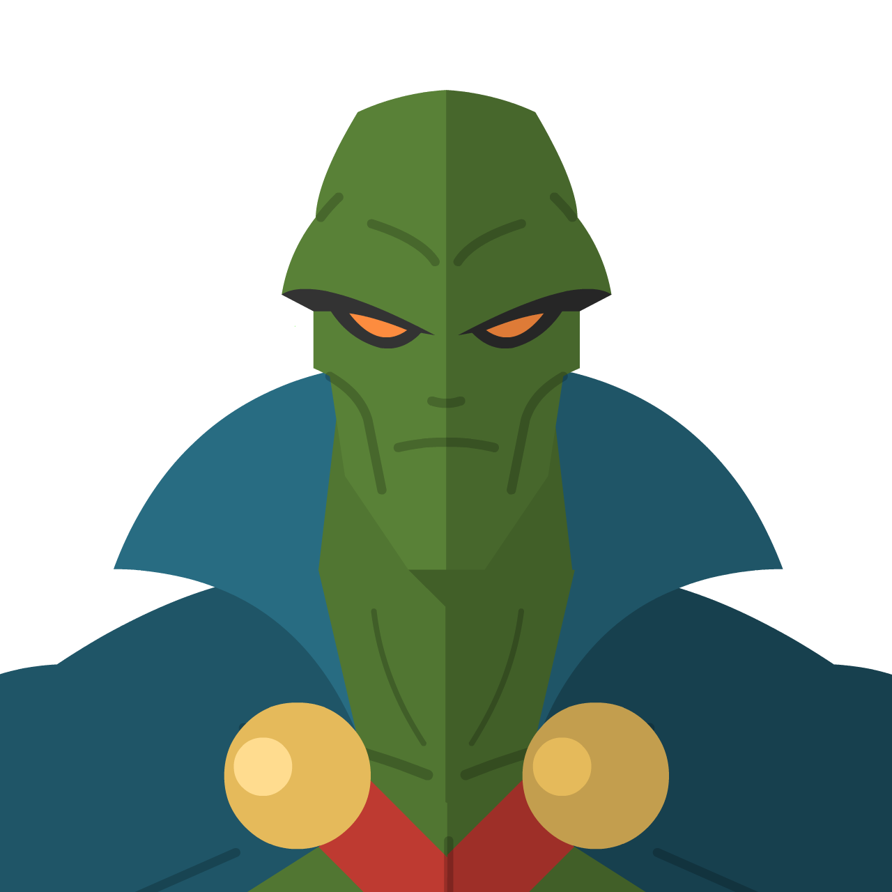 DC's Martian Manhunter Flat Icon & Avatar • Yoolk • Digital Ninja