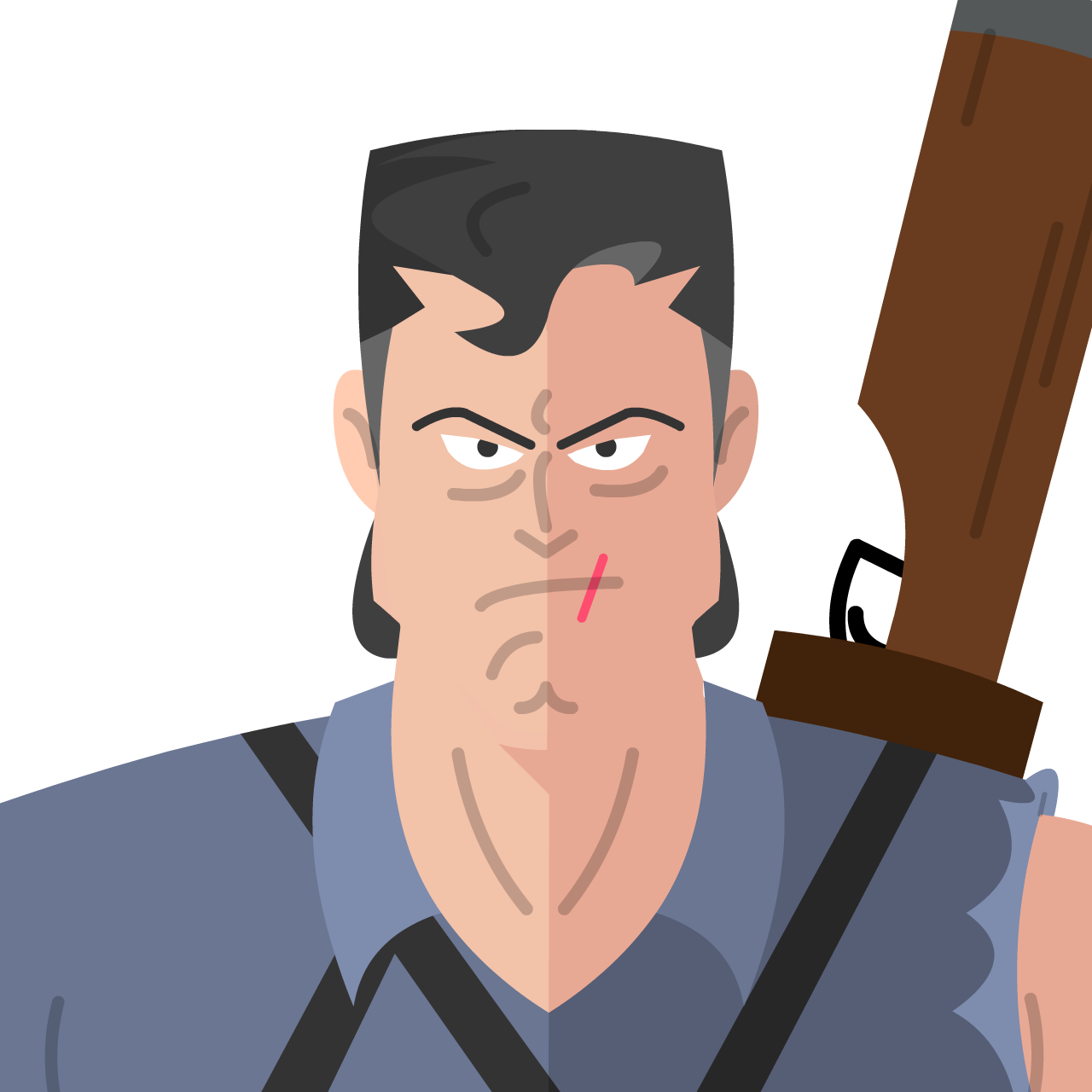 Evil Dead Ash Flat Icon and Avatar • Yoolk • Digital Ninja