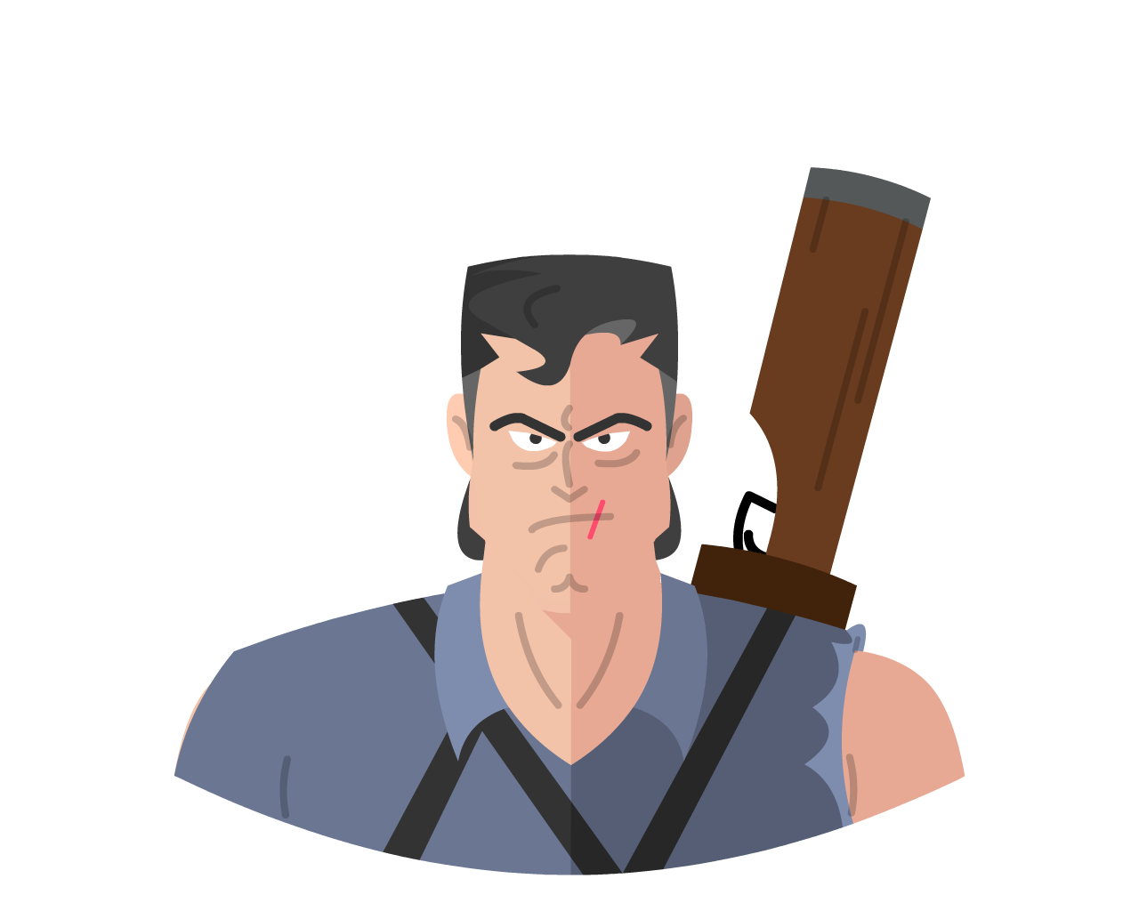 Evil Dead Ash Flat Icon and Avatar • Yoolk • Digital Ninja