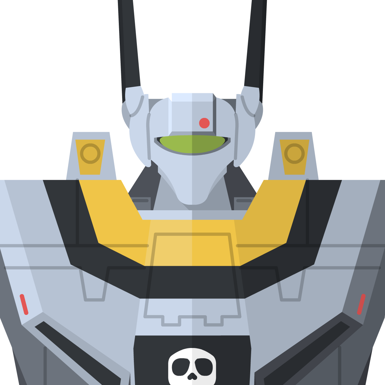 Macross VF1-S Flat Icon and Avatar • Yoolk • Digital Ninja