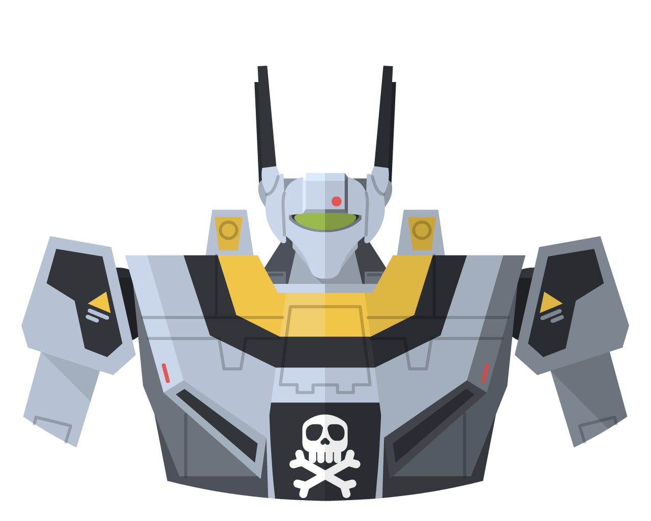 Macross VF1-S Flat Icon and Avatar • Yoolk • Digital Ninja
