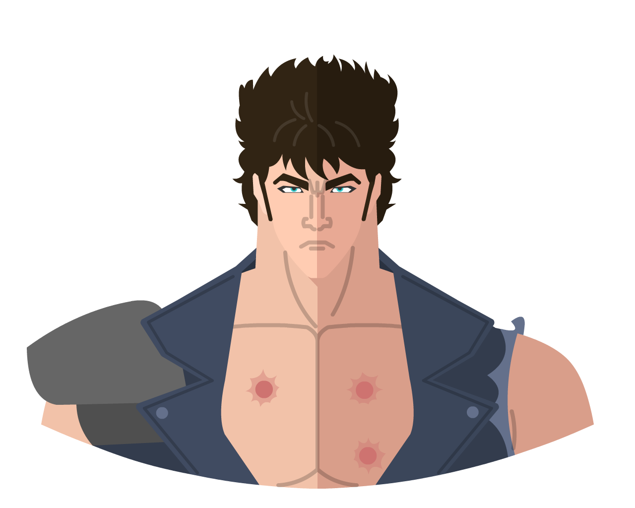 Hokuto No Ken Kenshiro Flat Icon & Avatar • Yoolk • Digital Ninja