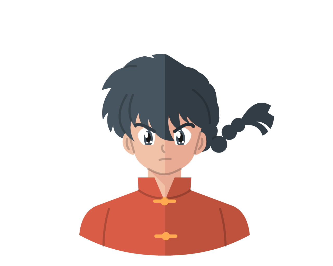 Ranma ½ Ranma Saotome Flat Icon & Avatar • Yoolk • Digital Ninja