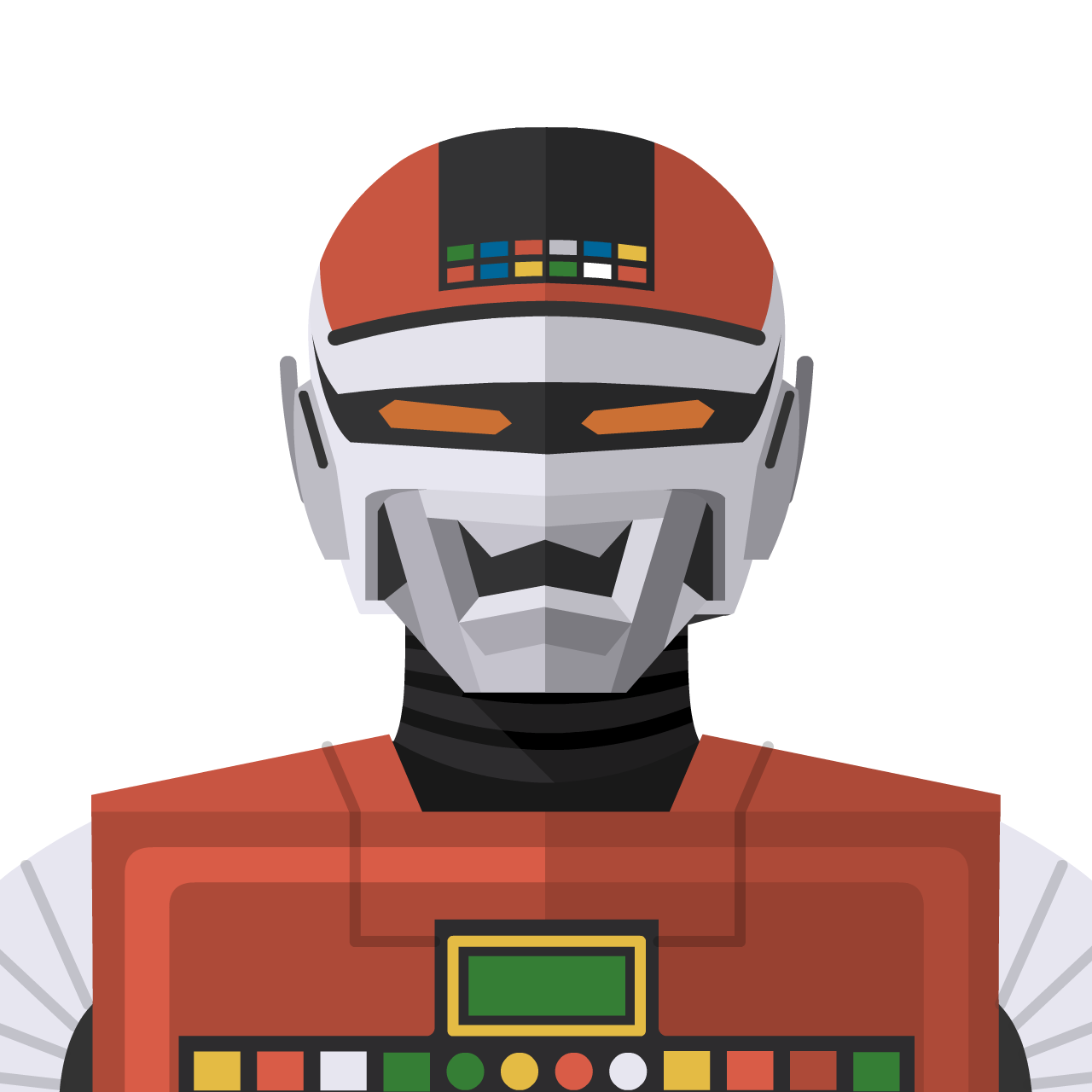 Space Cop Sharivan flat icon & avatar • Yoolk • Digital Ninja