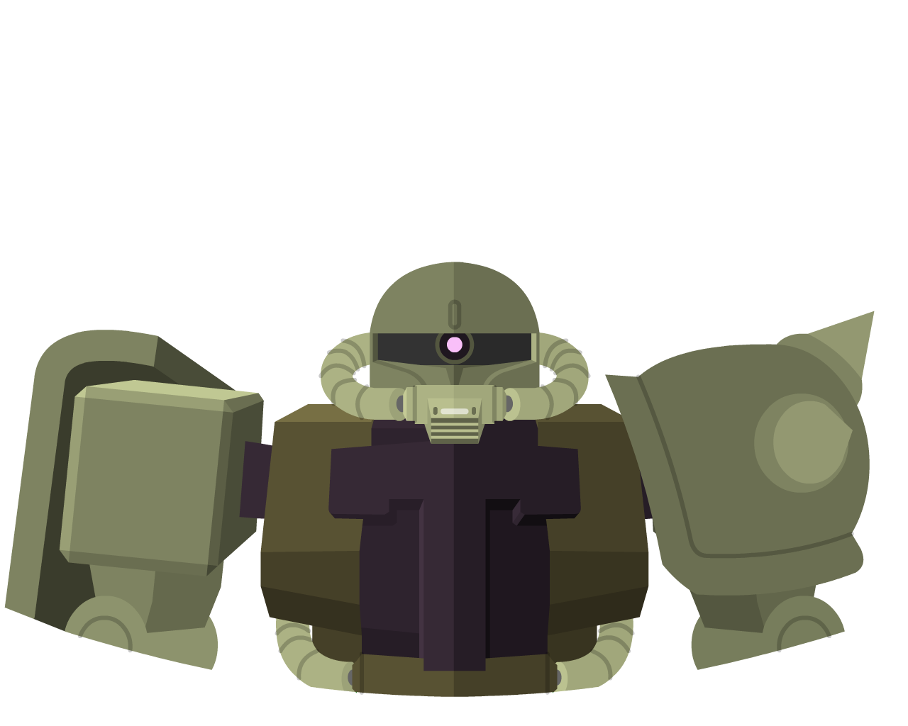 Gundam's MS-06 - Zaku Flat Icon & Avatar • Yoolk • Digital Ninja