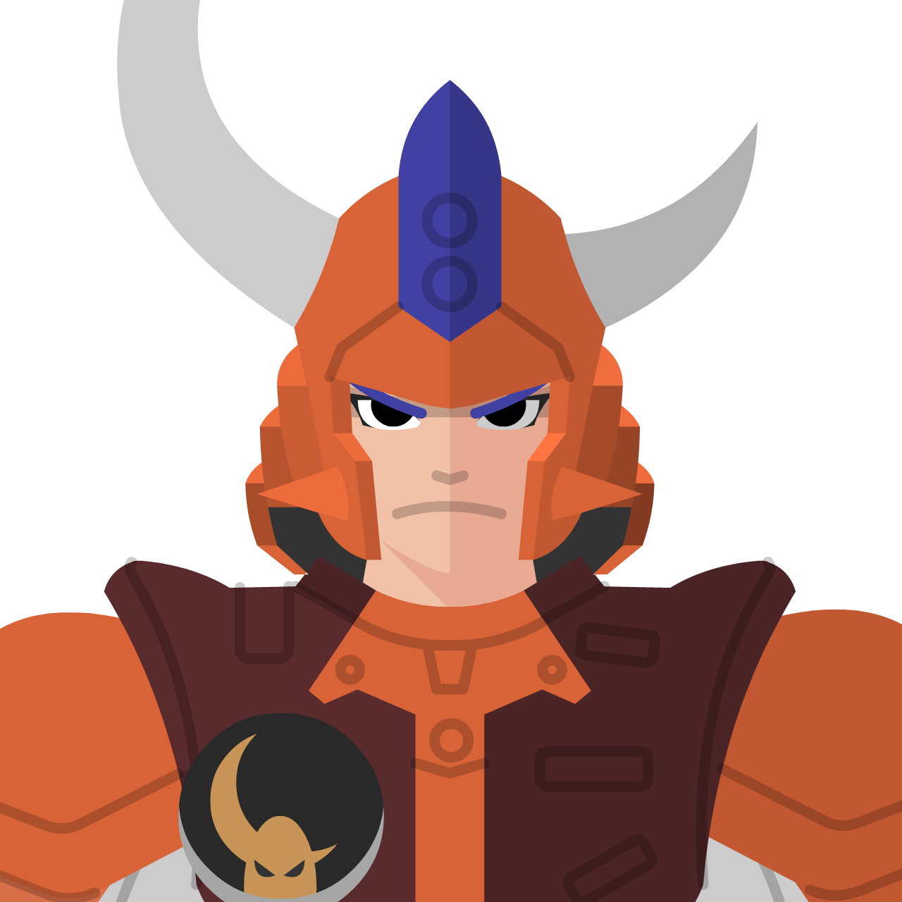 Samurai Troopers Kento Flat Icon & Avatar • Yoolk • Digital Ninja