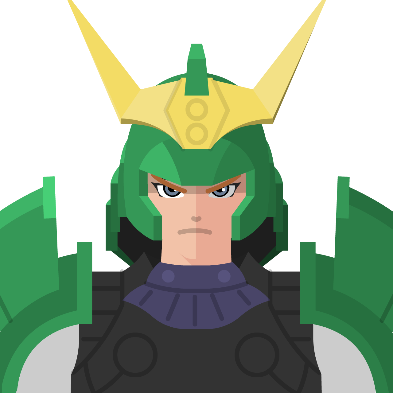 Samourai Troopers Sage Flat Icon & Avatar • Yoolk • Digital Ninja